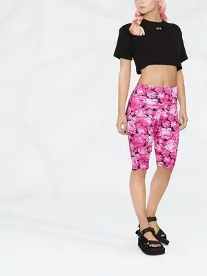 MSGM Floral-print Bike Shorts