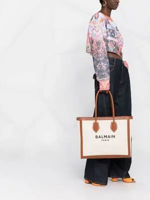 Balmain B-army Shopper Tote - Neutrals