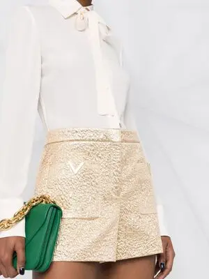 Valentino Garavani Pussy-bow Collar Playsuit