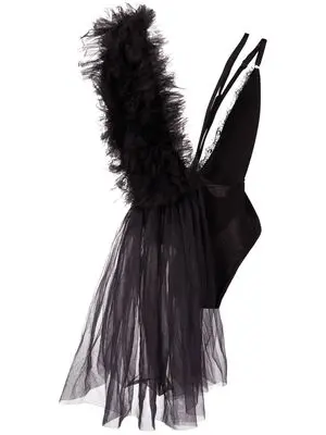 Alchemy Fashions X Lia Aram Asymmetric Tulle Bodysuit