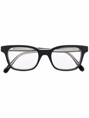 Omega Square Frame Eyeglasses - Black