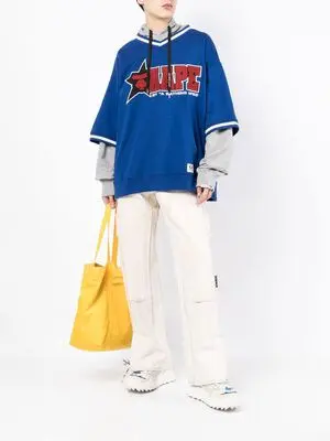 AAPE BY *A BATHING APE Logo-print Pullover Hoodie