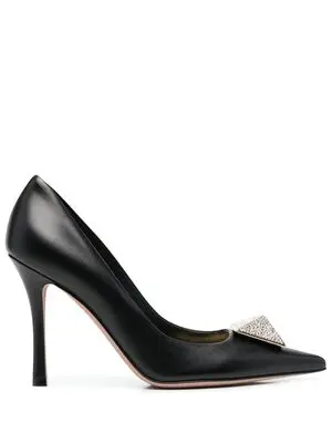 Valentino Garavani 100mm One Stud Embellished Pumps