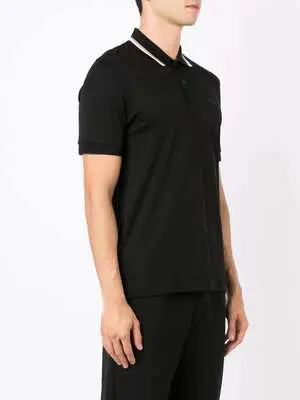 BOSS Logo Embroidered Polo Shirt - Black