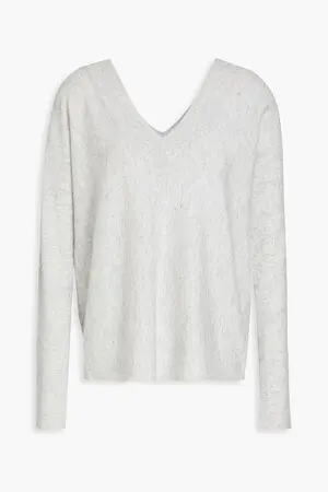 Vince Linen And Cashmereblend Sweater - Light Gray