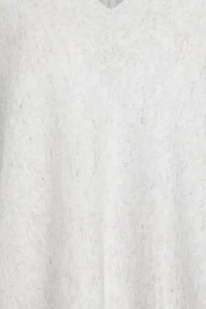 Vince Linen And Cashmere-blend V-neck Sweater