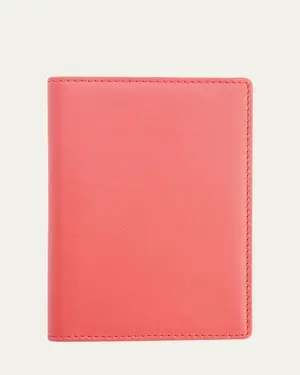 ROYCE NEW YORK Personalized Leather Rfid-blocking Passport Wallet With Vaccine Card Pocket - Red