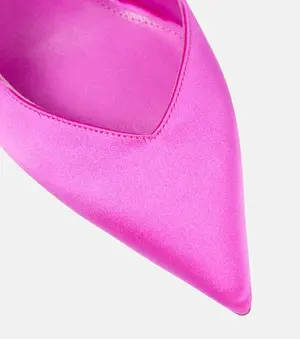 Attico Venus Embellished Satin Pumps - Pink