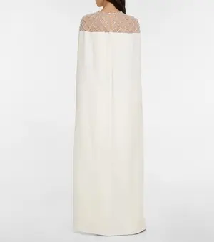 Safiyaa Bridal Embellished Cape Gown