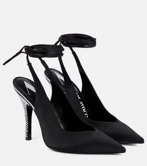 Attico Venus Embellished Slingback Pumps