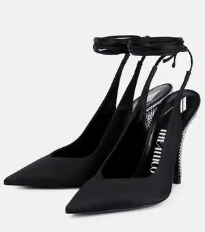 Attico Venus Embellished Slingback Pumps