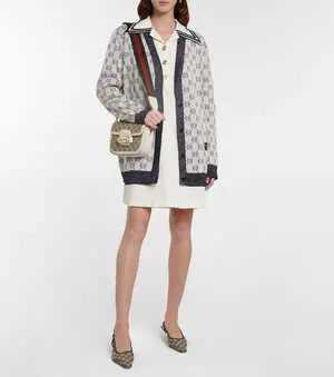 Gucci Gg Jacquard-knit Metallic Cardigan