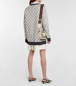Gucci Gg Jacquard-knit Metallic Cardigan