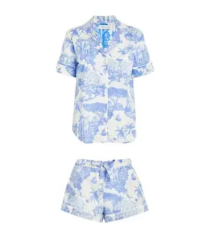 Desmond & Dempsey Short Pyjama Set - Blue