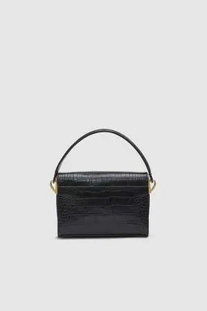 ANINE BING Mini Colette Croc-embossed Leather Crossbody Bag