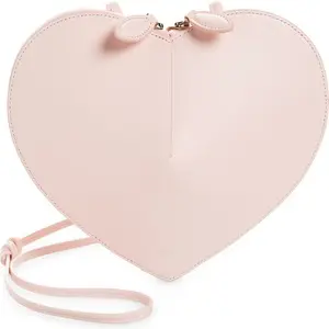 Alaïa Alaïa Le Coeur Leather Crossbody Bag 420 Rose Dragee