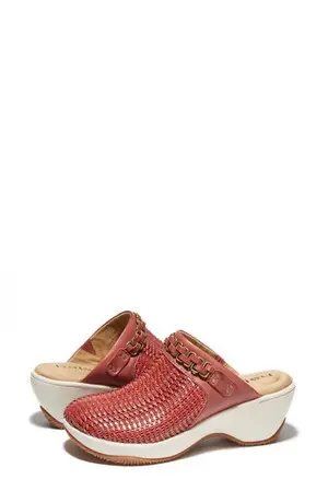 HALSA FOOTWEAR Chloe Clog - Dark Red