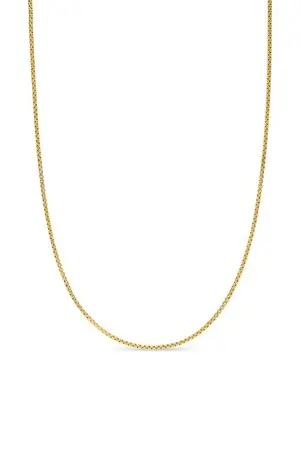 David Yurman Box Chain Slider Necklace - Yellow Gold