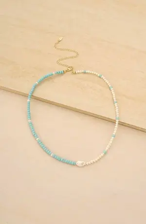 Ettika Genuine Pearl And Bead Necklace