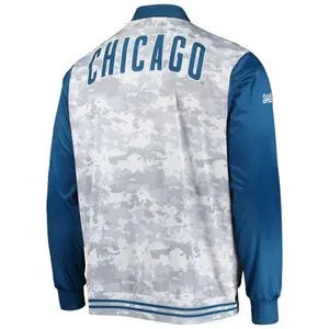 STITCHES Chicago Cubs Camo Full-zip Jacket