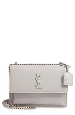 Saint Laurent Saint Laurent Medium Sunset Shoulder Bag Granite