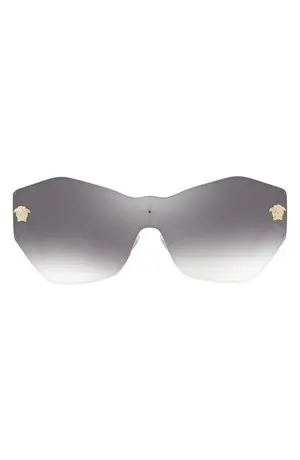 Versace Gradient Shield Sunglasses - Gold/ Silver Mirrored Gradient