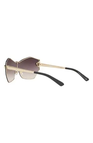 Versace Gradient Shield Sunglasses - Gold/ Silver Mirrored Gradient