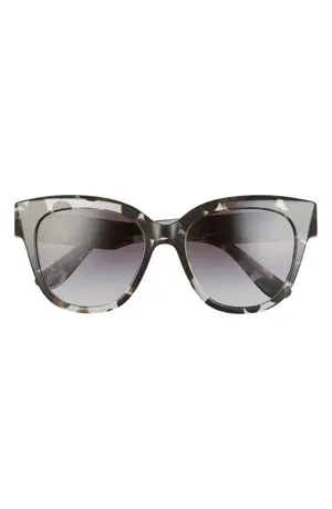 Dolce & Gabbana 53mm Butterfly Sunglasses Black Grey