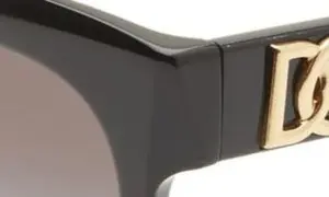 Dolce & Gabbana 53mm Butterfly Sunglasses - Black/grey Gradient