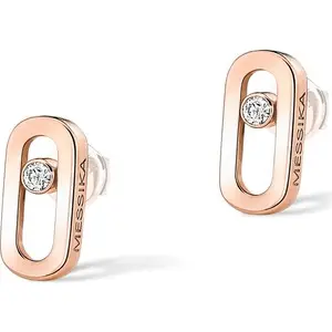 Messika Move Uno Diamond Stud Earrings - Pink Gold