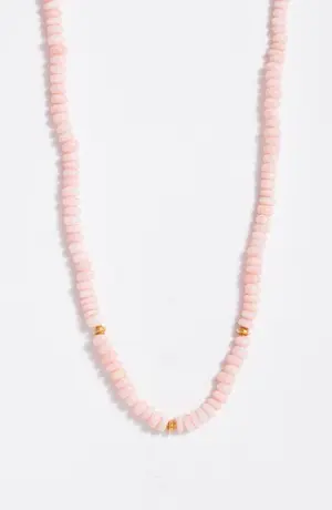 Anzie Boheme Opal Beaded Necklace Pink Opal