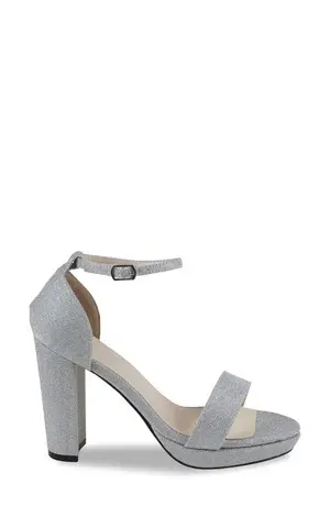 TOUCH UPS Mia Ankle Strap Sandal - Silver