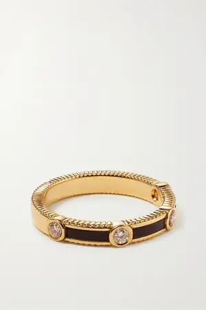 VILTIER Rayon 18-karat Onyx And Diamond Ring - Gold