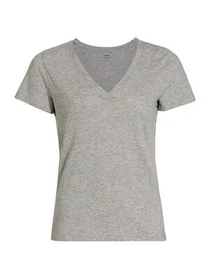 Vince Plunging V-neck T-shirt Heather Grey