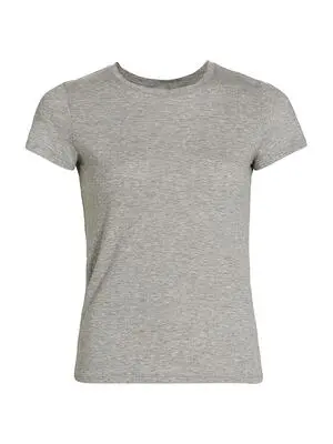 Vince Cotton Crewneck T-shirt Heather Grey