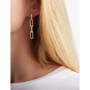 Monica Vinader Alta Capture Sterling Charm Link Earrings