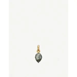 Monica Vinader Fiji Pendant Charm In 18ct Gold-plated Vermeil - Labradorite