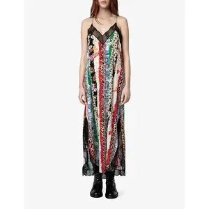 Zadig&Voltaire Ristyl Graphic-print Cami Midi Dress