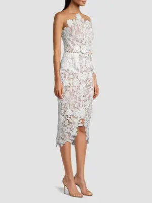 ELLIATT Optics Floral Lace Peplum Dress