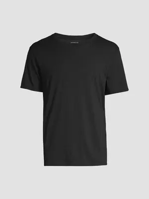 Vince Crewneck Short-sleeve T-shirt - Black