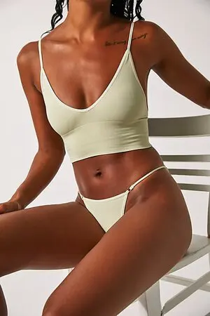 Free People Barely There Bikini Green