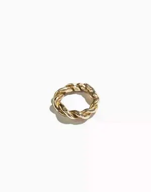 Madewell Mw Iris 1956 Jewelry Halo Rope Ring - Brass