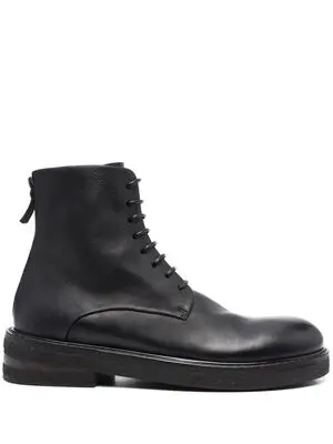 Marsèll Parrucca Leather Combat Boots - Black
