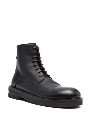 Marsèll Parrucca Leather Combat Boots - Black