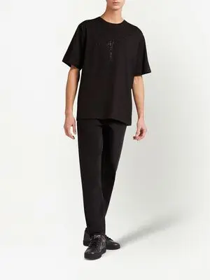 GIUSEPPE ZANOTTI Lr-23 Rhinestone-embellished Logo T-shirt
