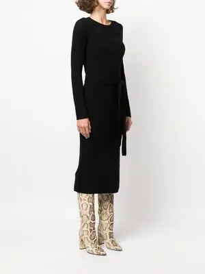 YVES SALOMON Ribbed-knit Midi Dress