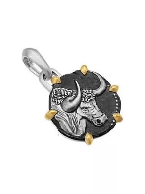 David Yurman 18kt Yellow Gold And Sterling Taurus Amulet