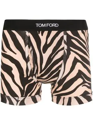 TOM FORD Zebra-print Logo Boxer Shorts