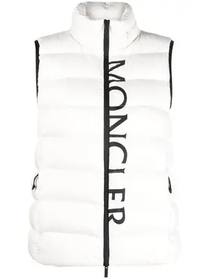 Moncler Logo-print Padded Gilet - White