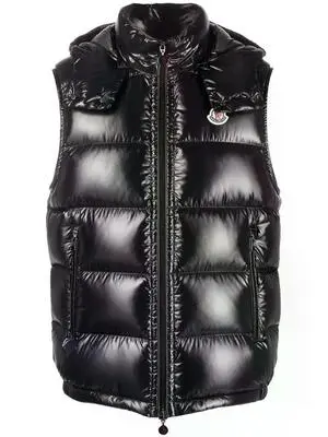 Moncler Bormes Hooded Gilet - Black